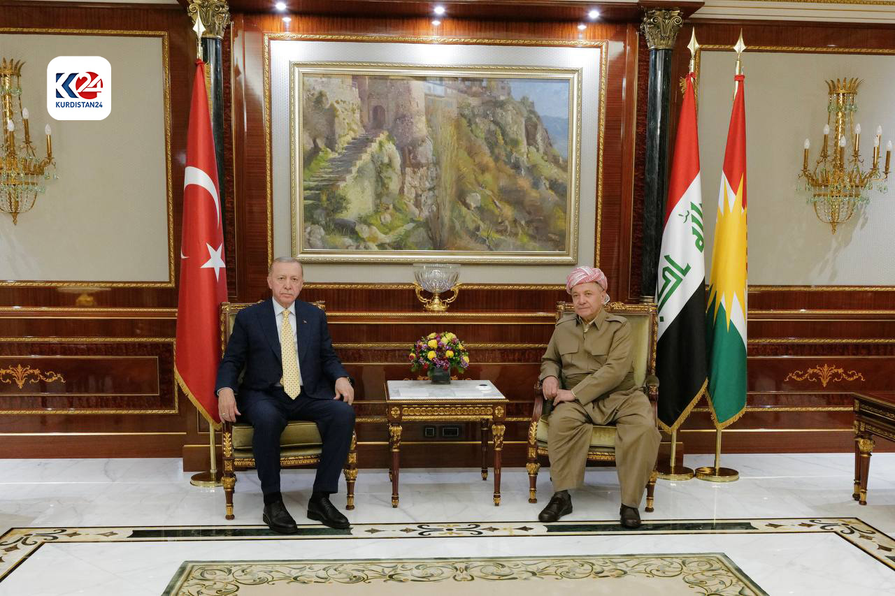 KDP President Masoud Barzani receives Turkish President Erdogan