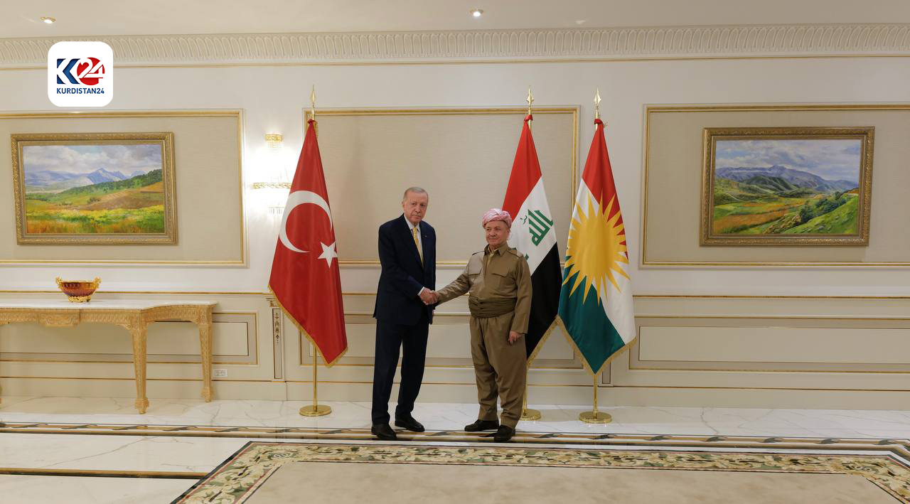 KDP President Masoud Barzani receives Turkish President Erdogan