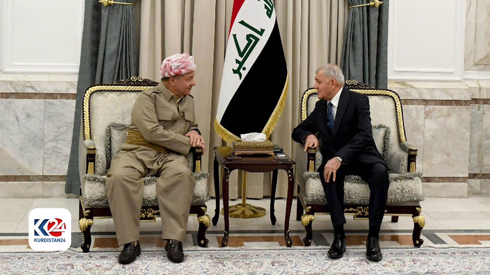 KDP President Masoud Barzani met up with Republic of Iraq’s President