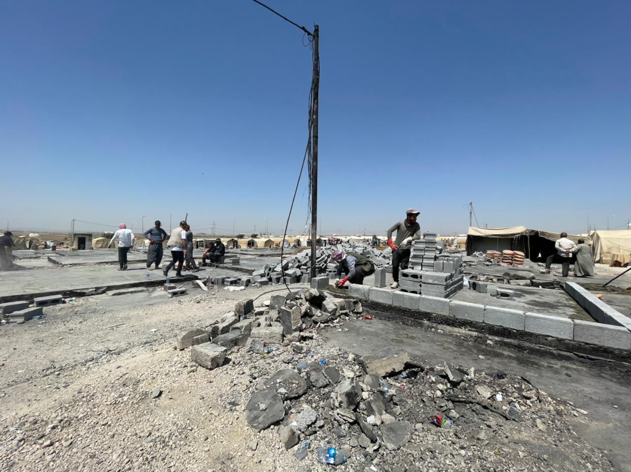 PHOTOS: Reconstruction begins at Sharya camp for Yezidis after ...