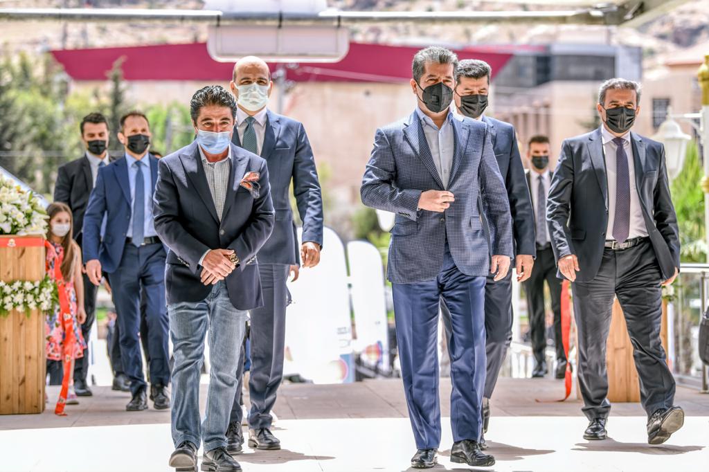 PHOTO: Kurdistan PM inaugurates Mount Zawa Teleferic project in Duhok