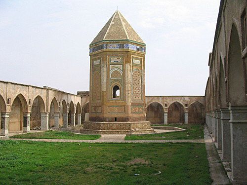 A red church inside Kirkuk Citadel