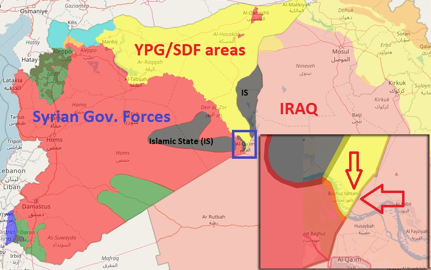 SDF takes over strategic IS-held base on border with Iraq, adjacent to ...