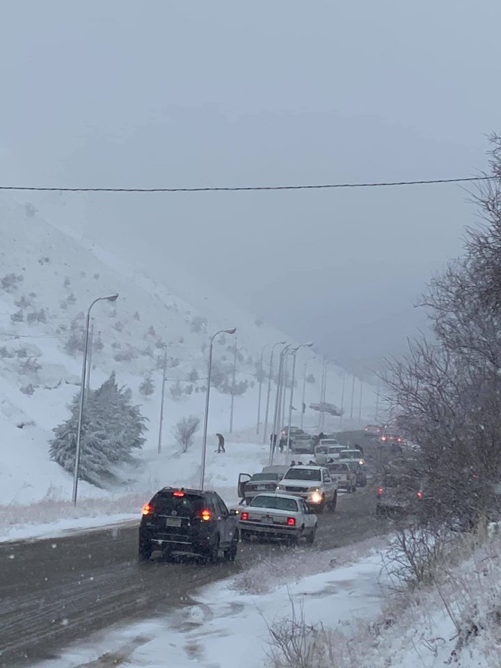PHOTOS: Heavy snowfall in Kurdistan Region causes roadblocks in Erbil ...